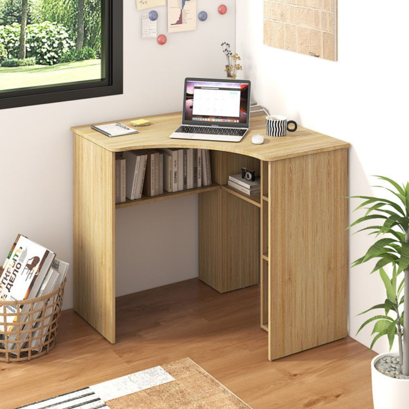 Oak effect corner desk store